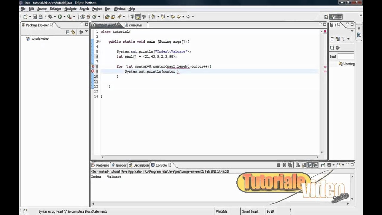 Tutoriale Video Java Nr 24 Youtube