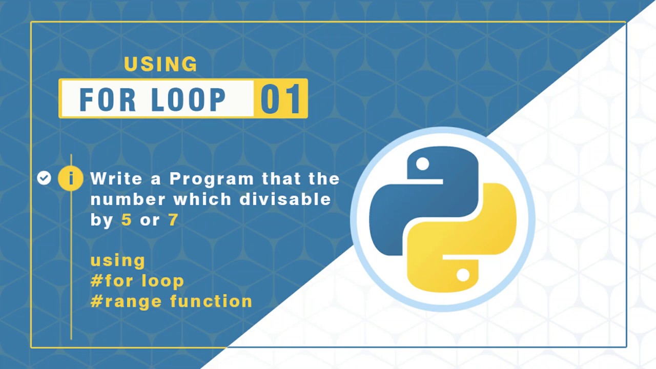 Python Exercise How To Use For Loop Youtube
