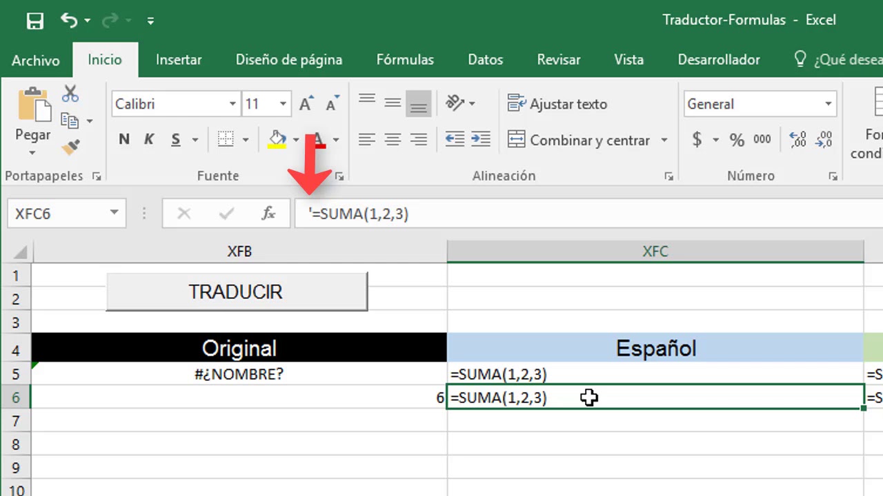 Traducir Fórmulas De Excel De Inglés A Español Youtube