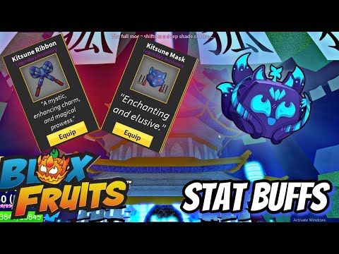 NEW! Kitsune Accessories STAT BUFFS *Kitsune Mask/Ribbon* BloxFruits ...