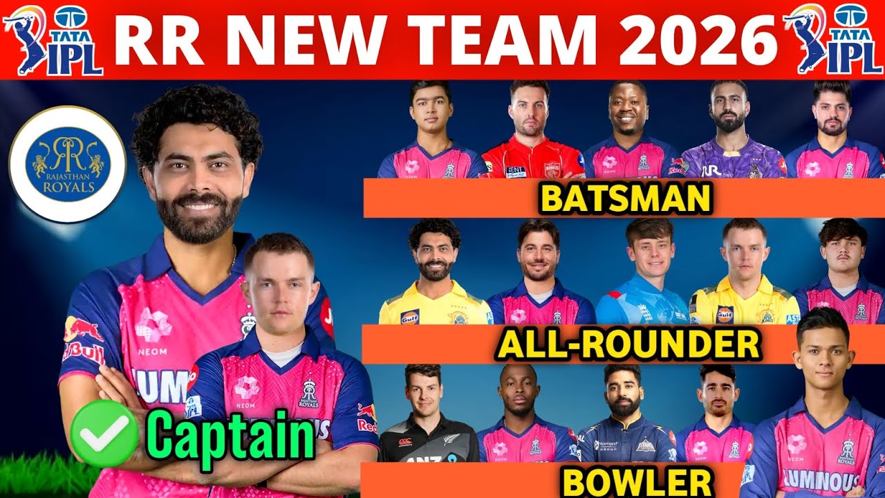 Ipl 2026 Rajasthan Royals Team Full Squad Rr Team New Players List