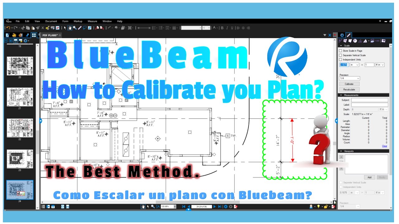 Bluebeam Revu Tips How To Calibrate The Scale Of Your Plans Short