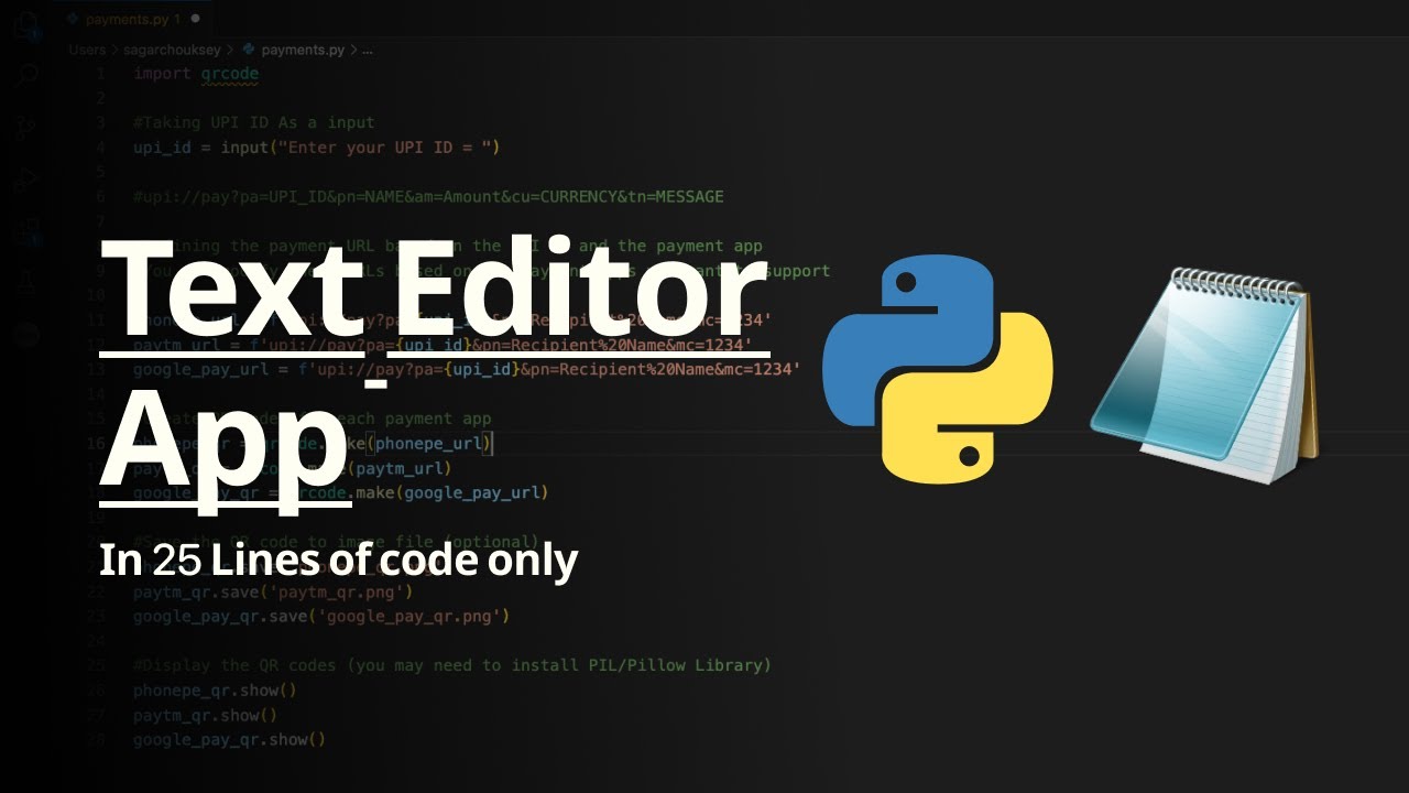 Build A Text Editor App In Python Python Projects For Beginners Youtube