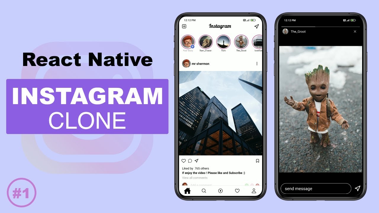 Instagram Clone React Native 1 Create Home Screen Ui Youtube