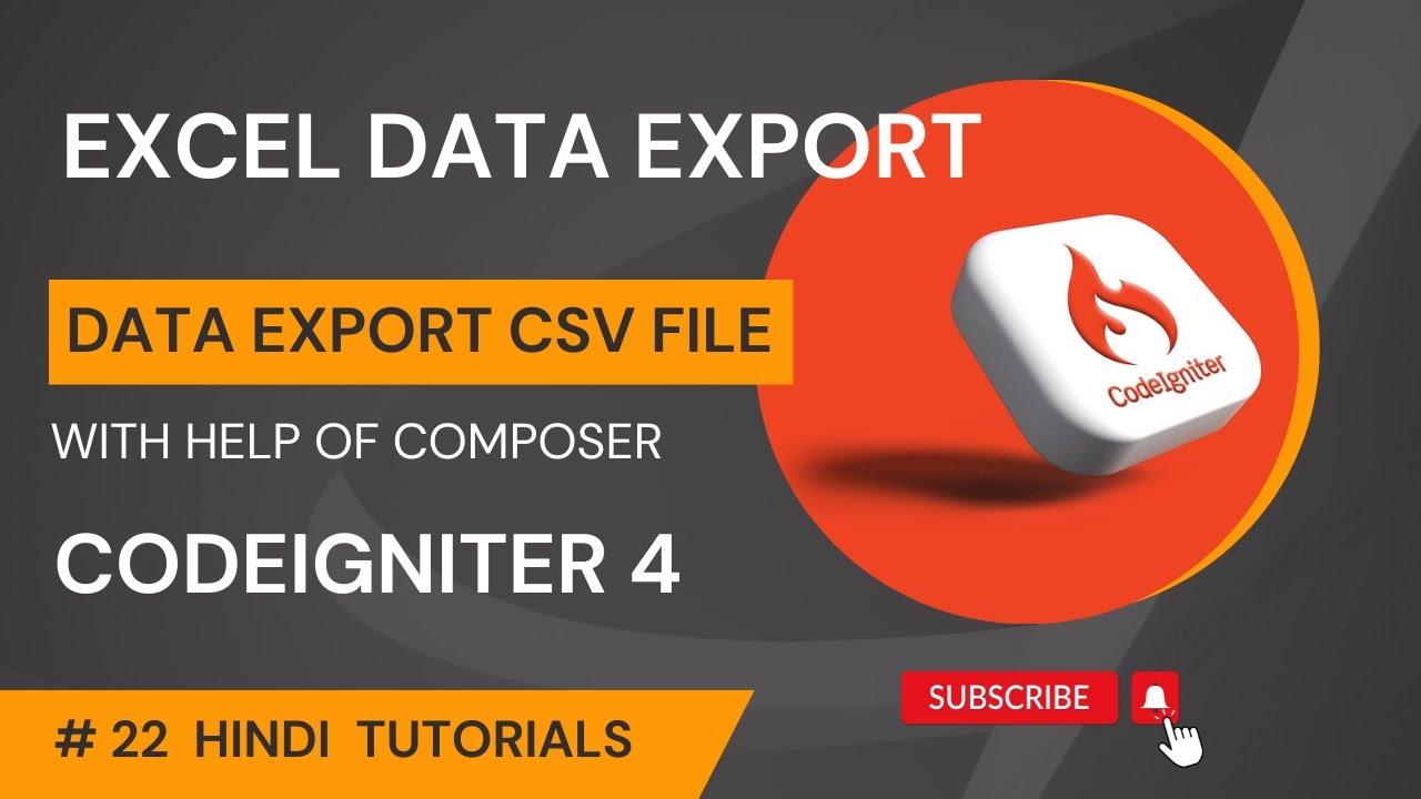 Excel Export Data In Codeigniter 4 Youtube