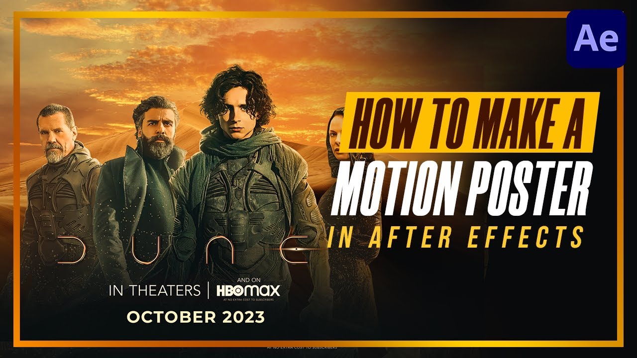 How To Make A Motion Poster In After Effects After Effects Tutorial