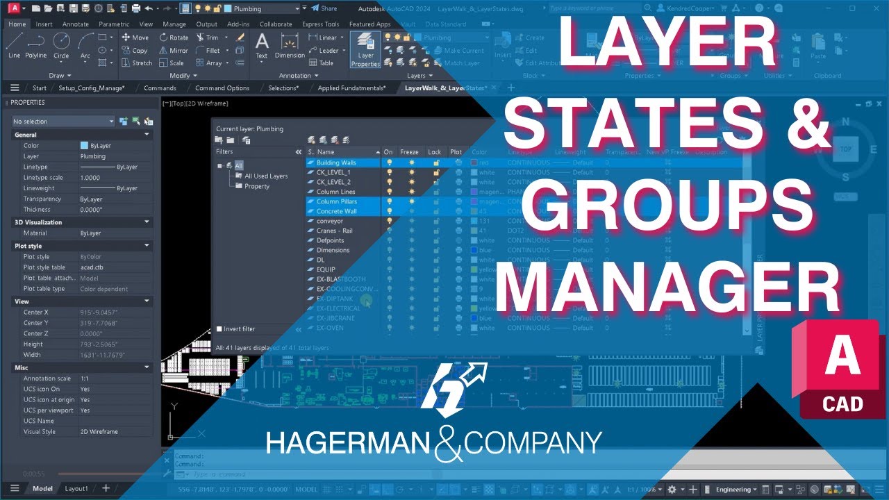 Customizing Layers And View With Autocad Layer Manager Youtube