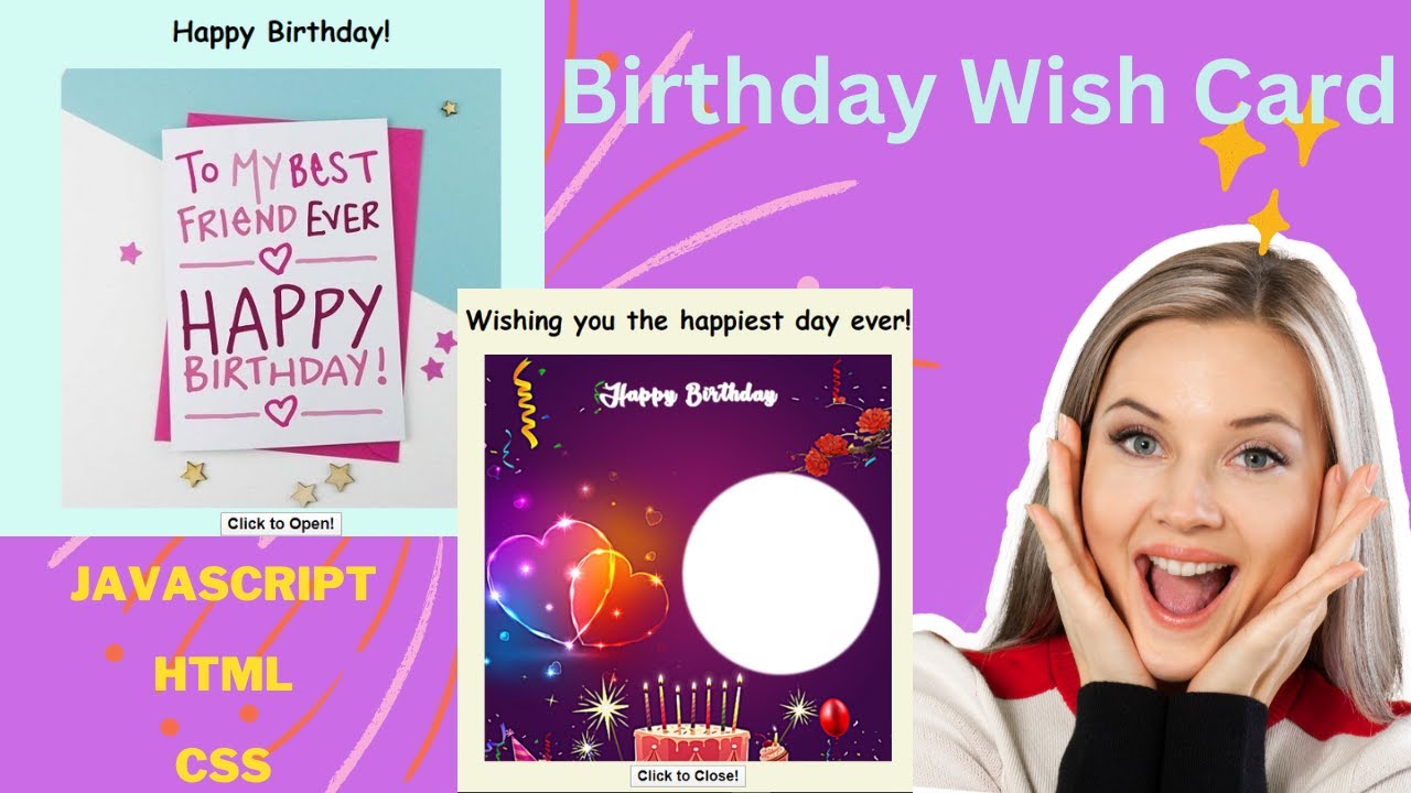 Create Birthday Card In Html Css Javascript Learn Javascript Youtube