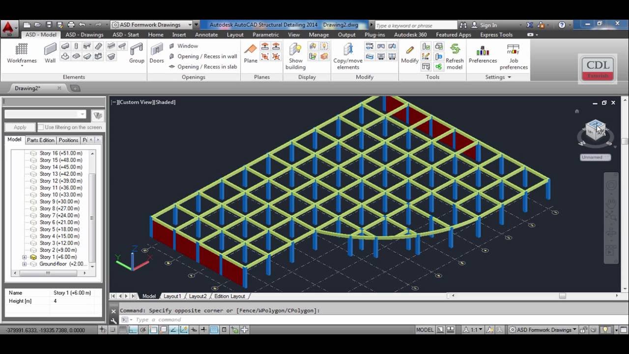 Autocad Structural Detailing Asd Formwork For Concrete Building 02 03