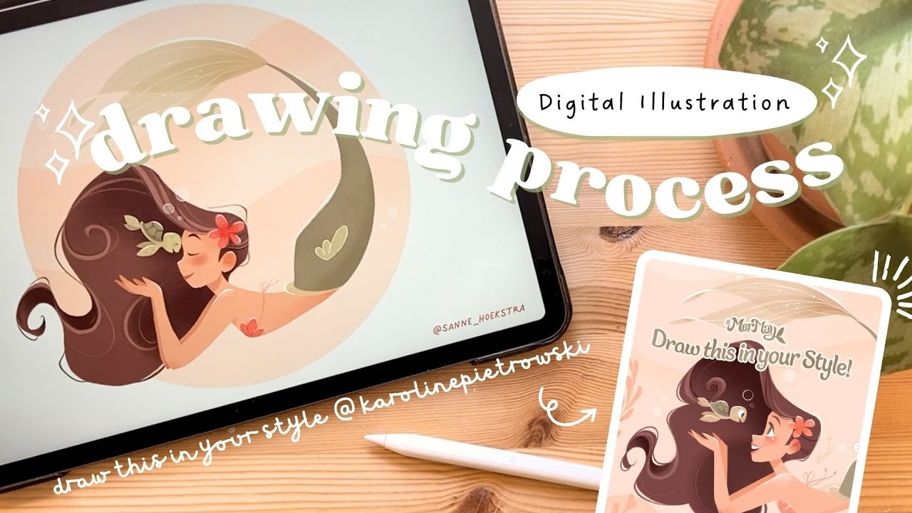 Full Digital Drawing Process рџђў Procreate Illustration Youtube