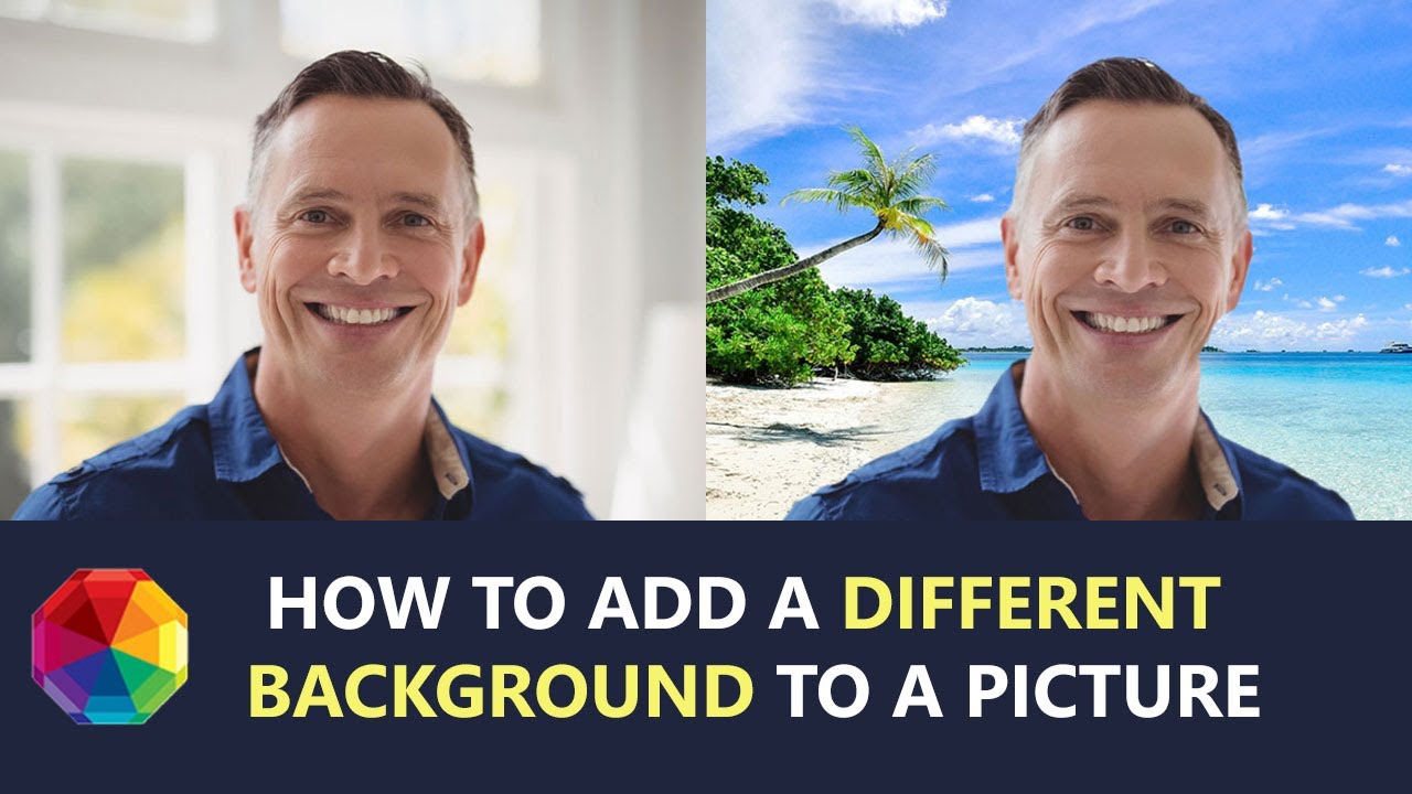 How To Add A New Background To A Photo No Photoshop Youtube