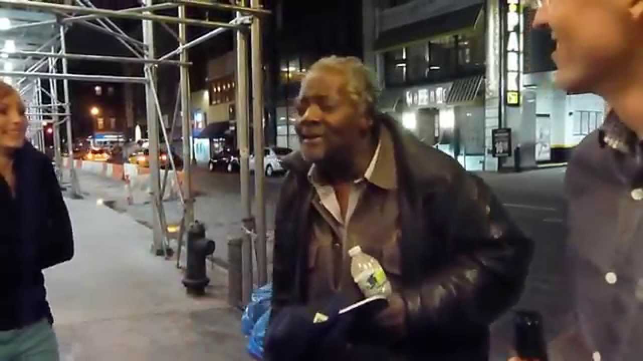 New York Homeless Man Sings Stand By Me By Ben E King Youtube