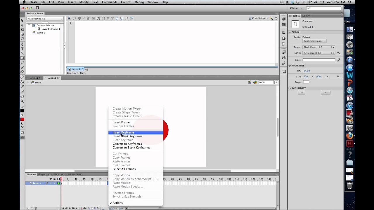 Flash Cs6 Shape Tween Youtube