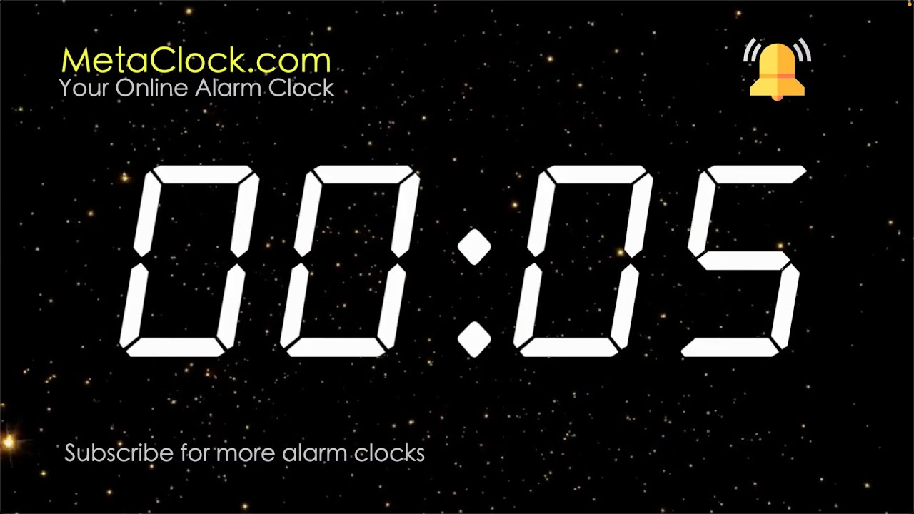 5 Seconds Timer Alarm Youtube