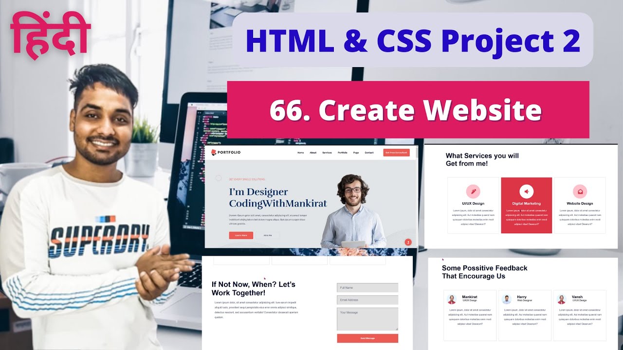 Create Website Project 2 Html And Css Tutorial In Hindi 66 Youtube