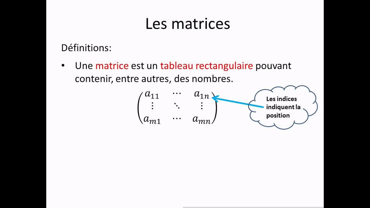 Matrices Introduction Youtube