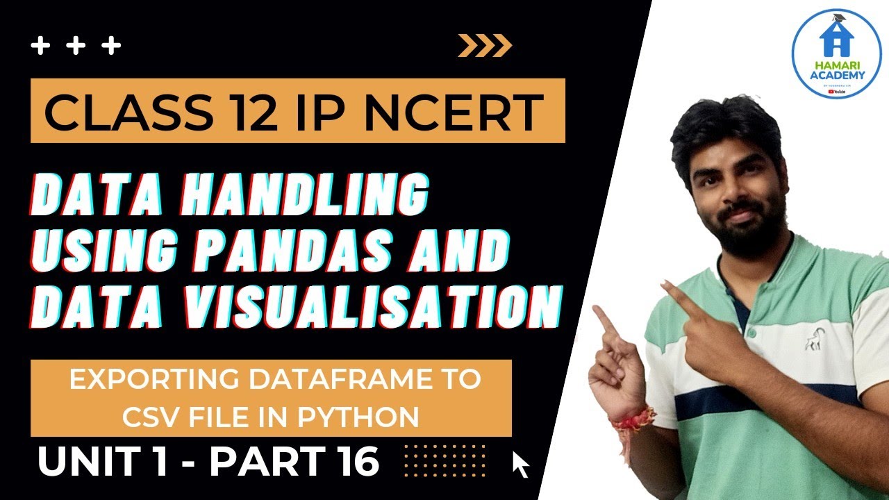 Exporting Dataframe To Csv File In Python Pandas Class 12 Ip Ncert