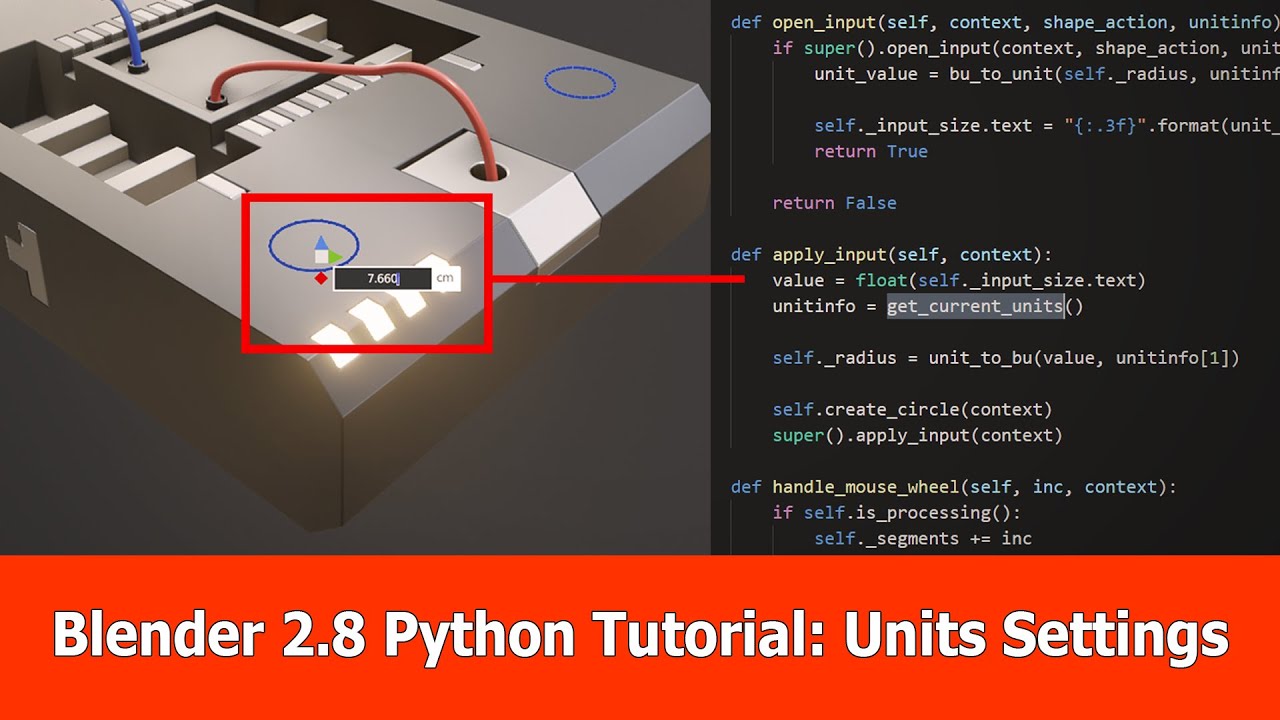 Blender 2 8 Python Tutorial Units Settings Youtube