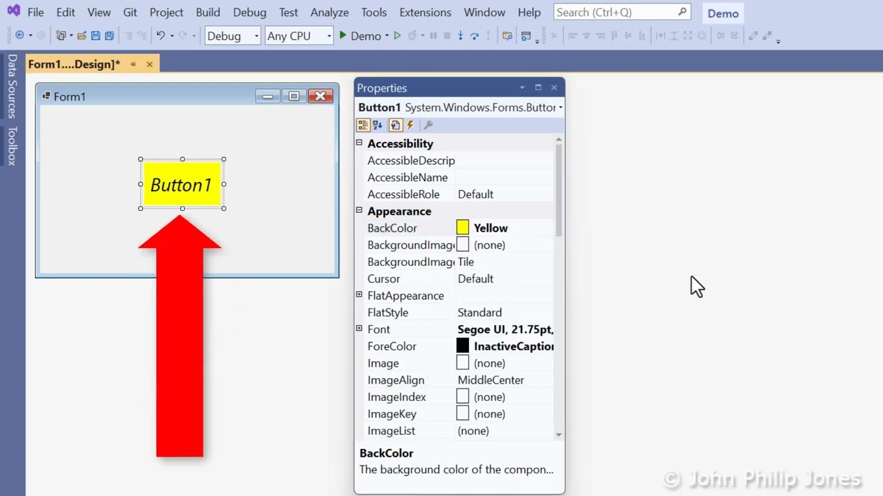 Visual Basic Properties Youtube
