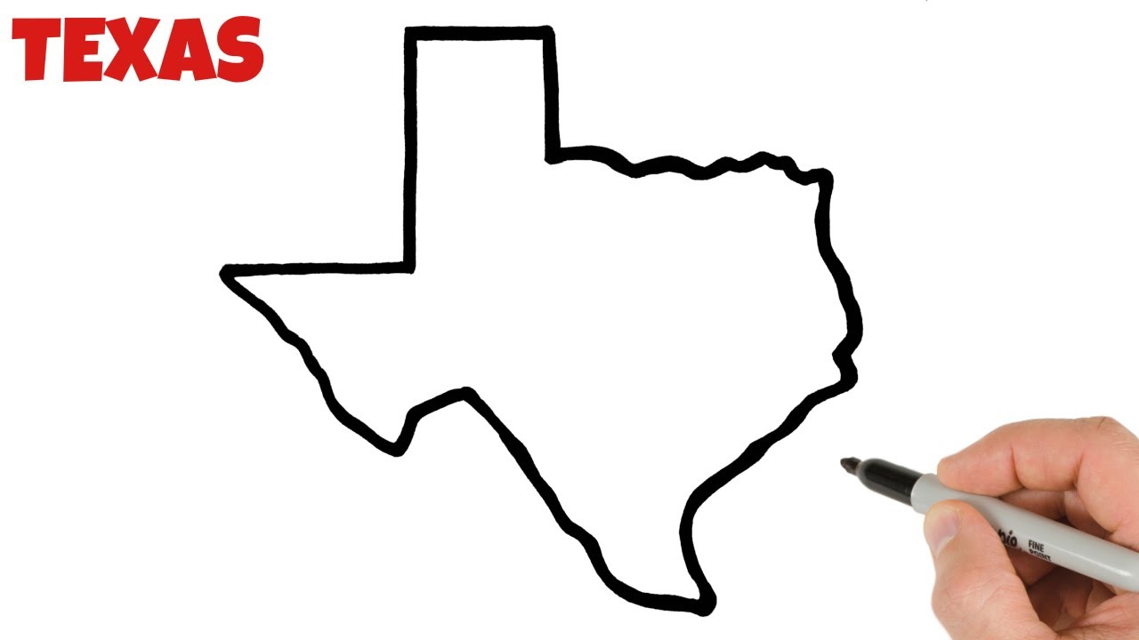 How To Draw Texas Map Youtube