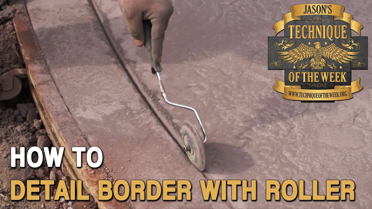 Rolling A Concrete Border Groove Youtube