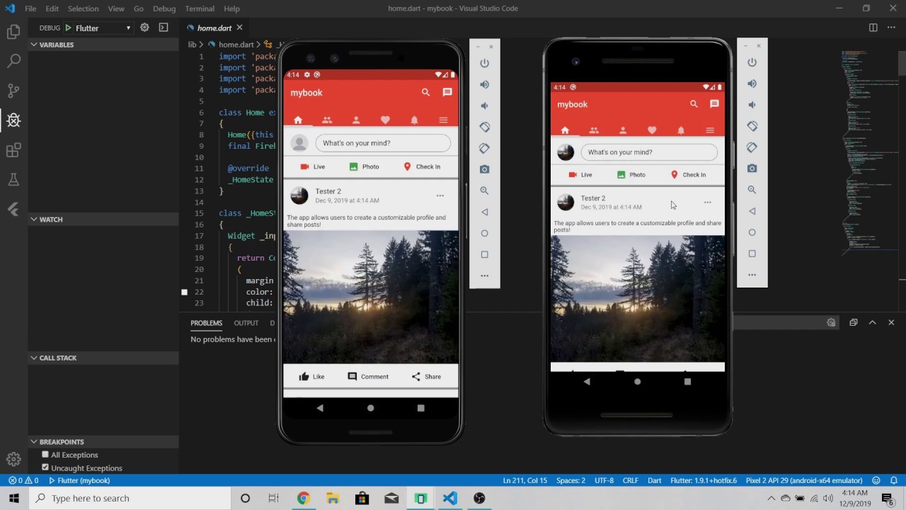 Flutter Social Media App Youtube