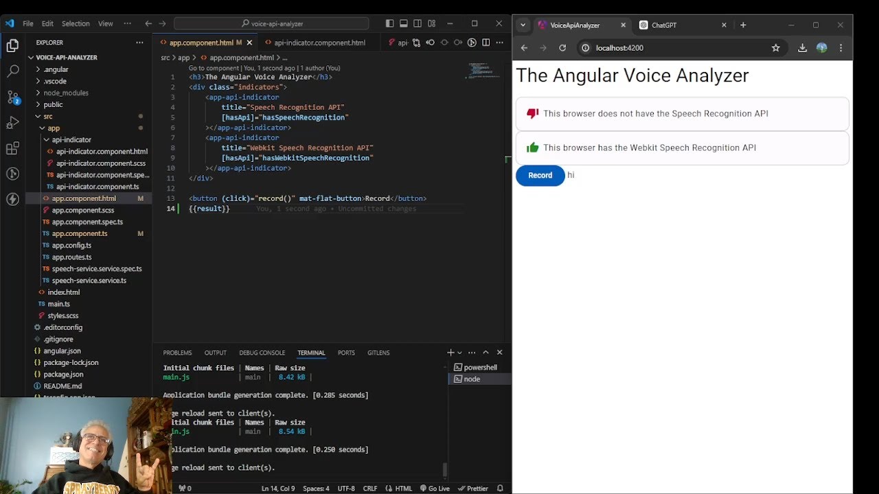 Angular Web Api Speech Analyzer Video 011 Showing Results Youtube