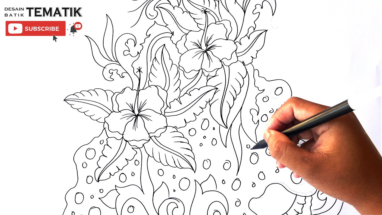 Cara Menggambar Batik Motif Bunga Melati Cara Menggambar Batik Yang