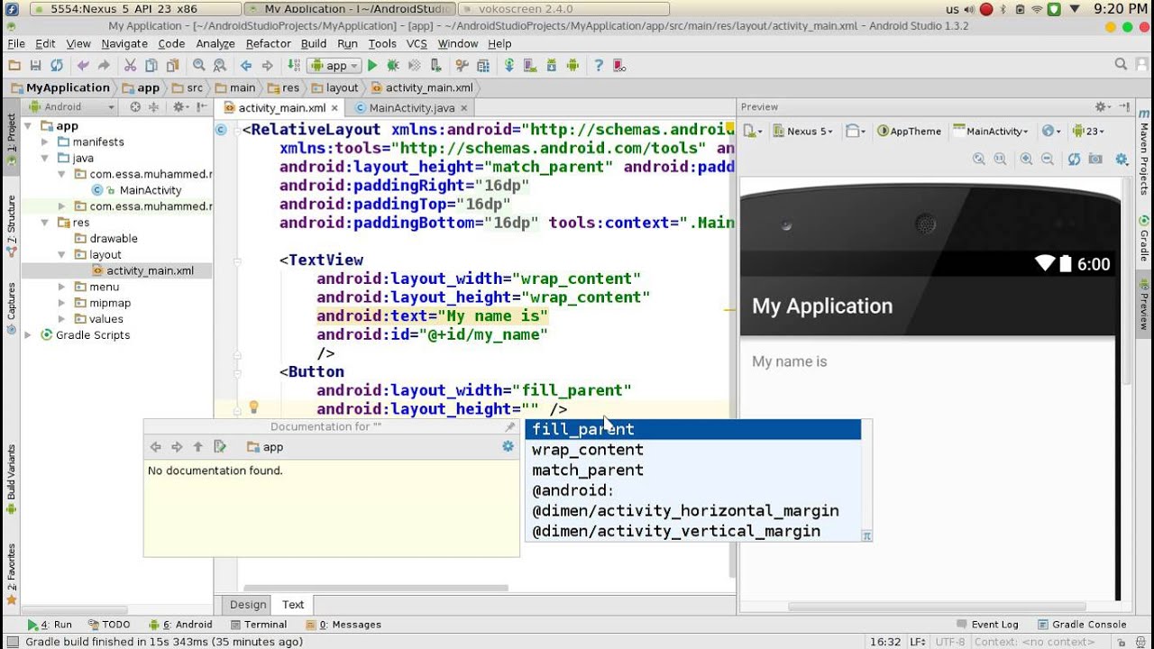 Android Studio Testview Accountguide