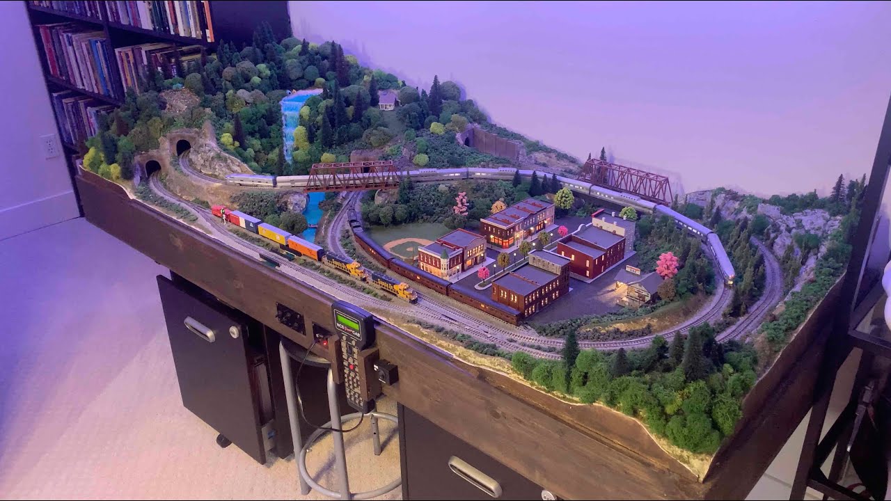 Model Train Layouts N Scale Model Railway With A Realistic Forest