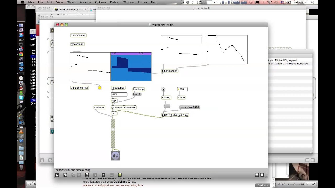 Max Msp Low Res Waveshape Drawing Interpolating Youtube