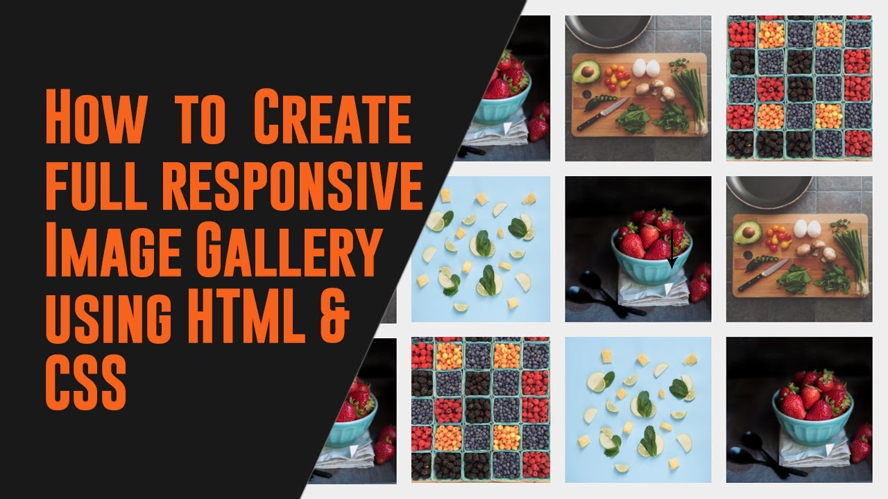 How To Create A Responsive Image Gallery Using Html Css Youtube