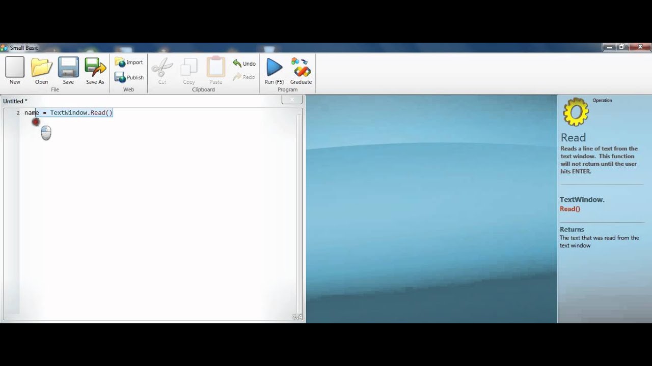 Smallbasic Tutorial 2 Youtube