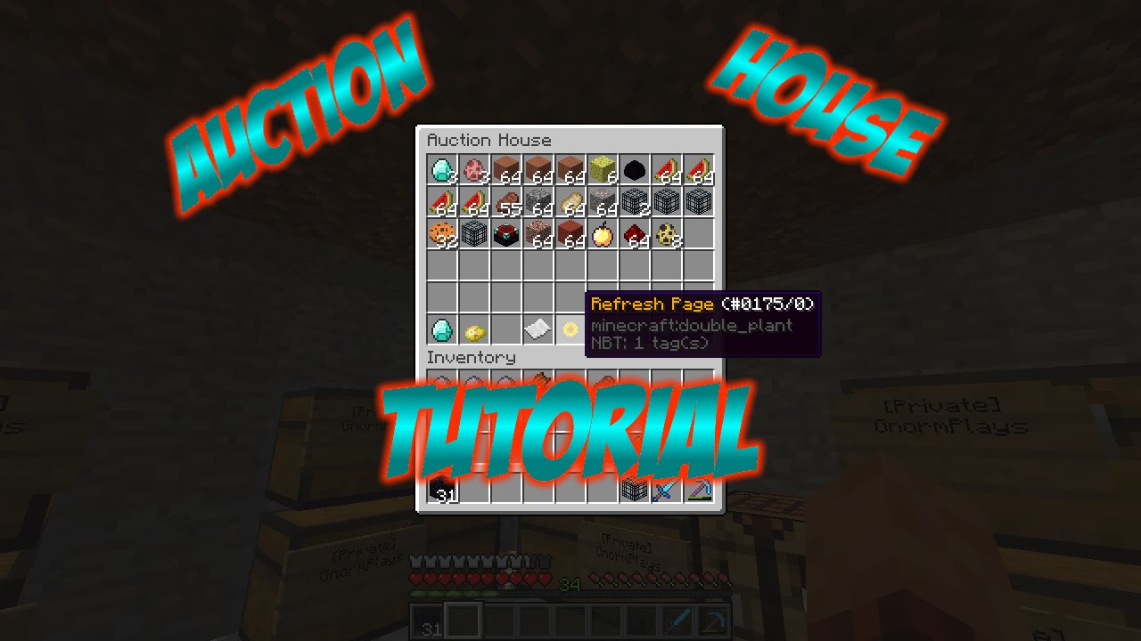 Minecraft Auction House Plugin Tutorial How To Use Youtube