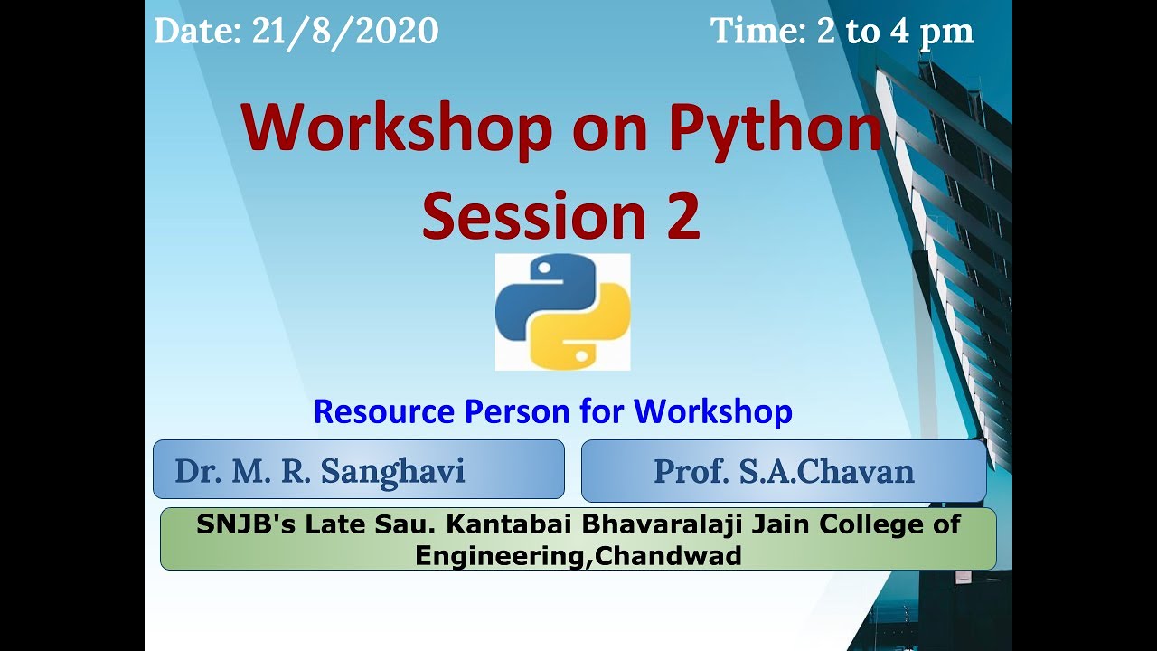 Python Workshop Youtube
