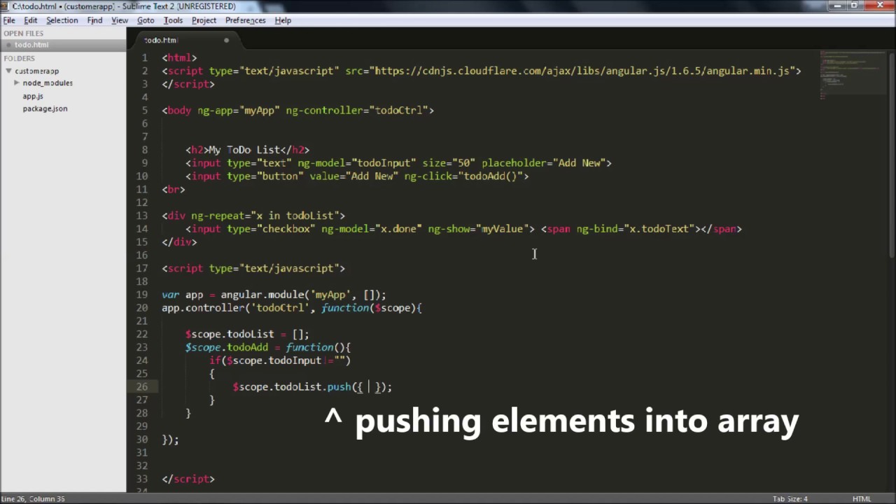 To Do List Angular Js Youtube