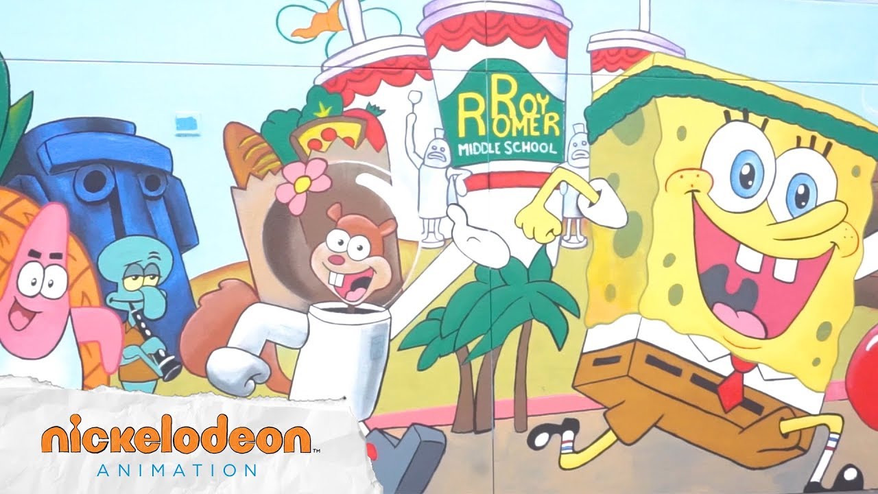 Nick Community Efforts Spongebob Squarepants Mural Nick Animation