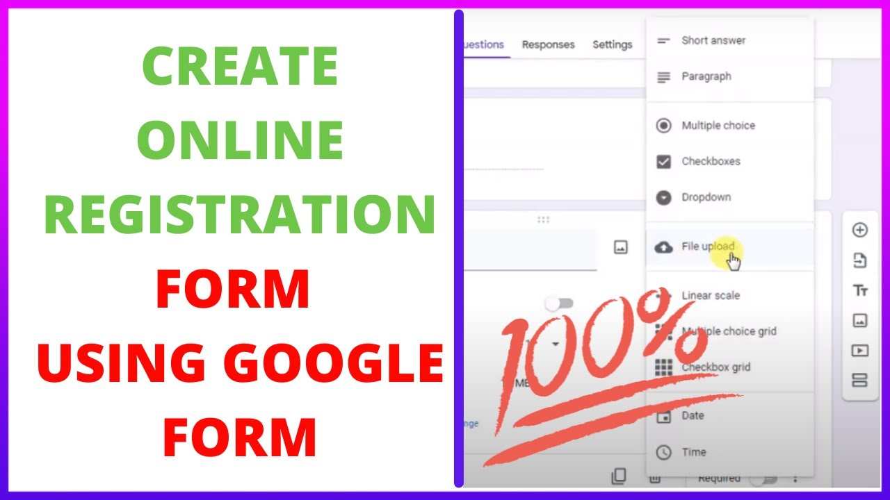 How To Create Online Registration Form In Google Drive Using Google