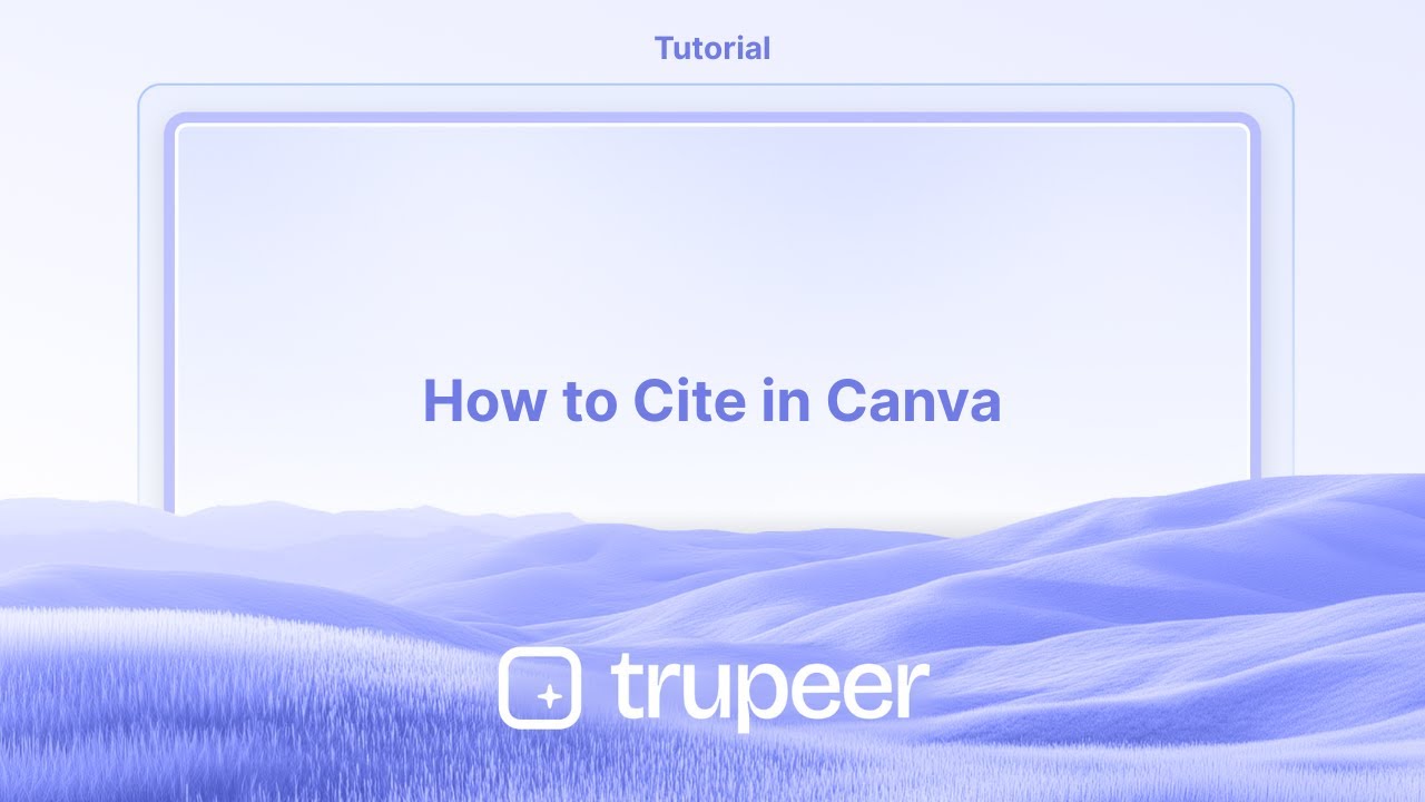 How To Cite In Canva Youtube