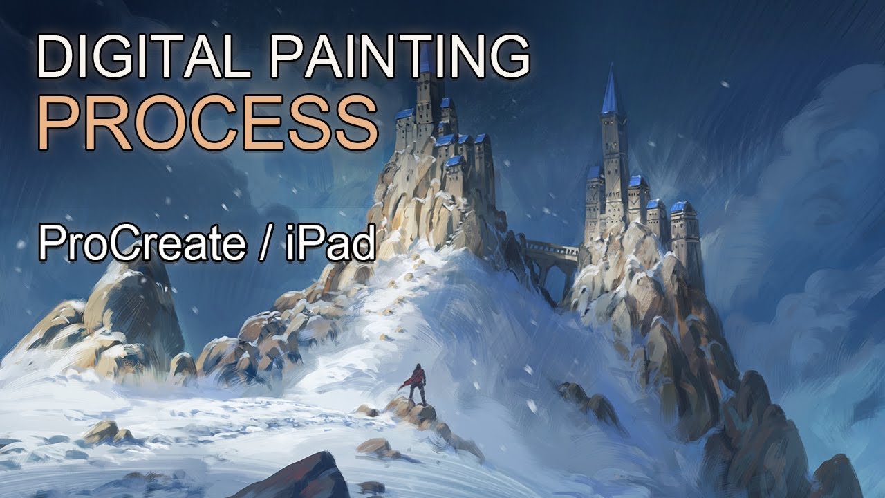 Procreate Digital Painting Snow Landscape Time Lapse Youtube