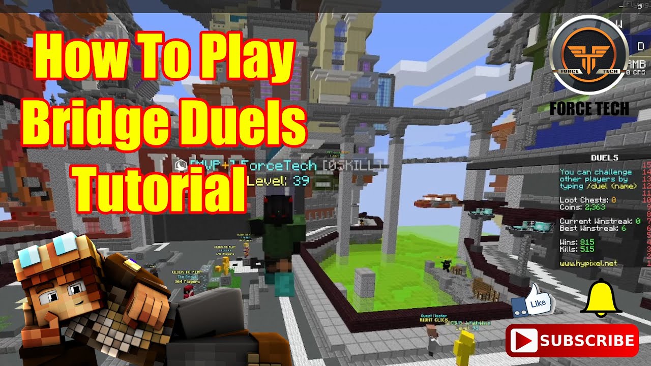Minecraft How To Play Bridge Duels Tutorial Youtube