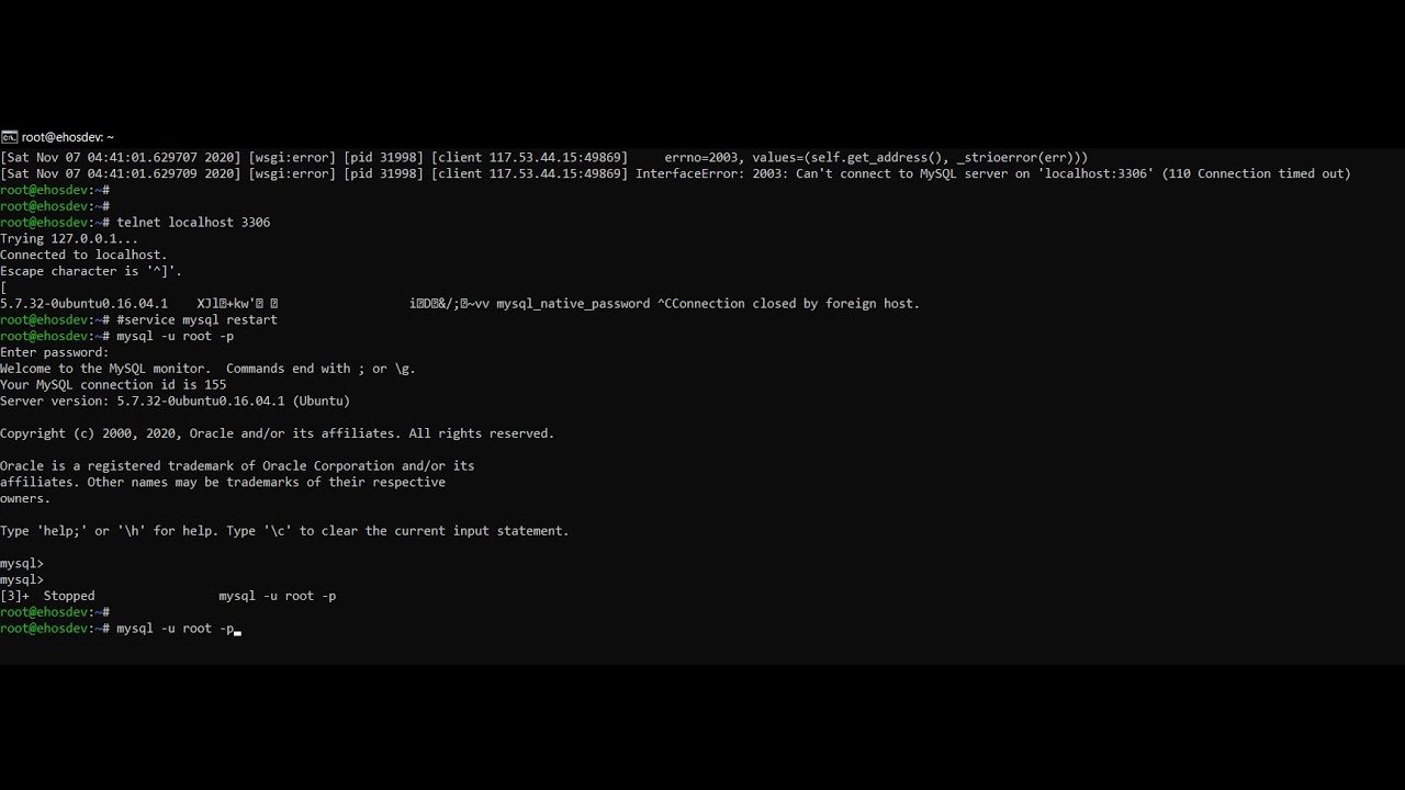 Interfaceerror 2003 Can T Connect To Mysql Server On Localhost3306
