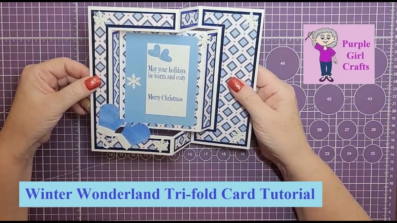 Tri Fold Card Tutorial No Die Cuts Needed Youtube