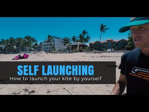 How To Launch Your Kite By Yourself Kitesurfing Tutorial Youtube