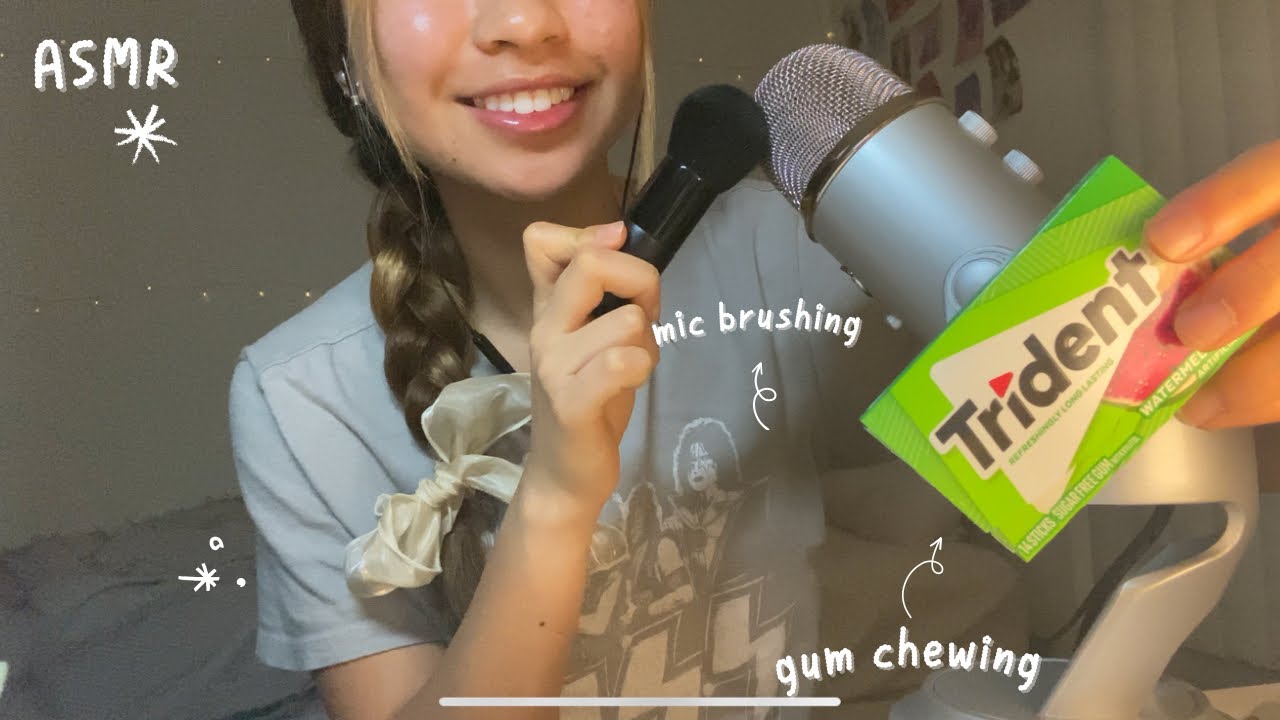 Asmr Mic Brushing Gum Chewing Youtube