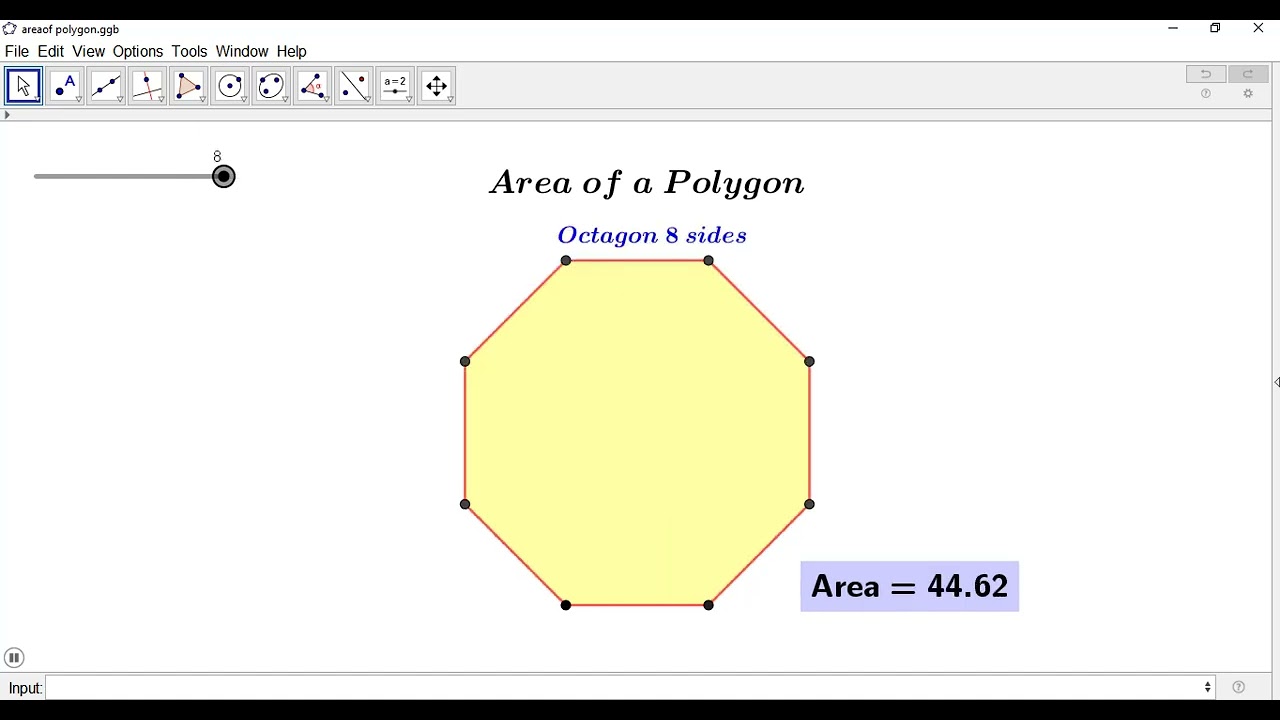 Area Of Polygon Using Geogebra Youtube