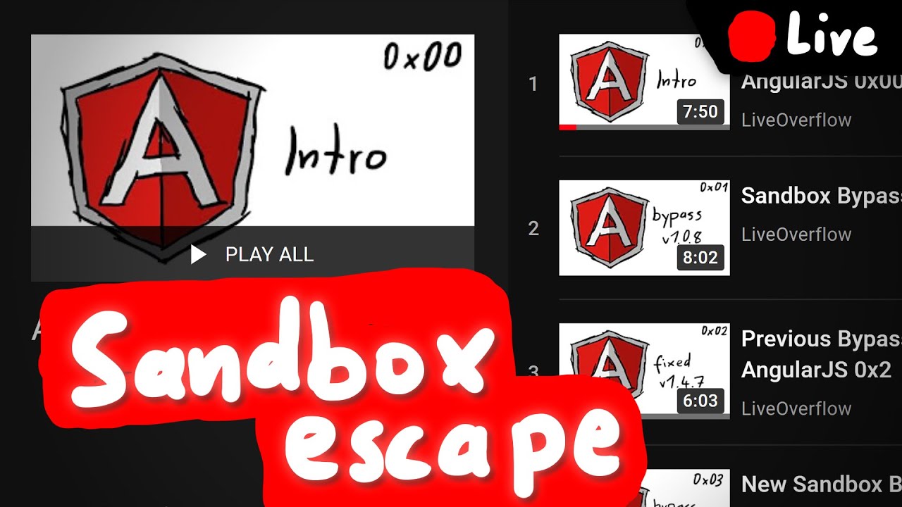 Escaping From Javascript Sandbox Angularjs Youtube