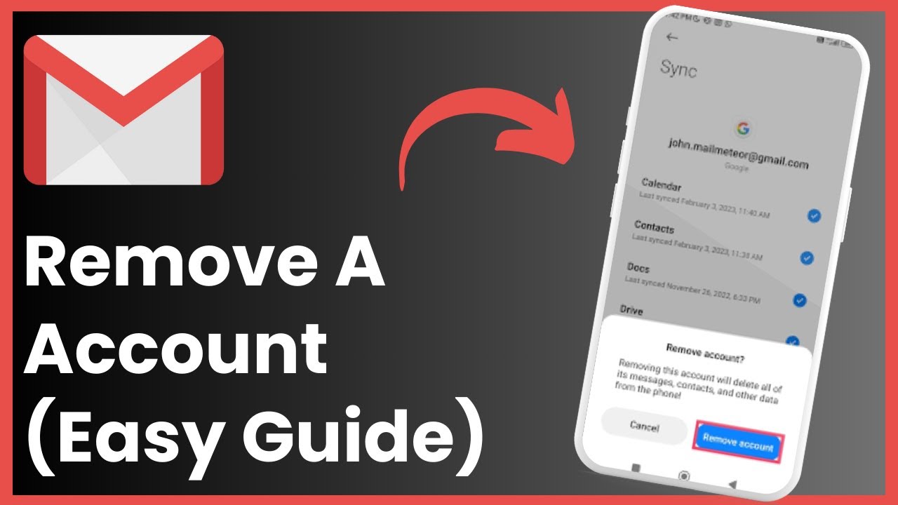 How To Remove A Gmail Account On Android Youtube