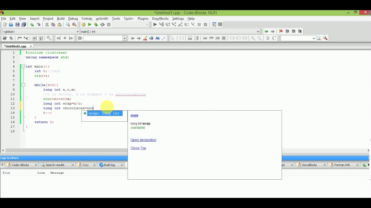 Chocolate Feast Problem Hackerrank Coderinme Youtube