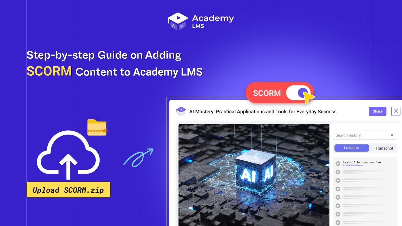 How To Add Scorm Course Content In Academy Lms Easily Youtube